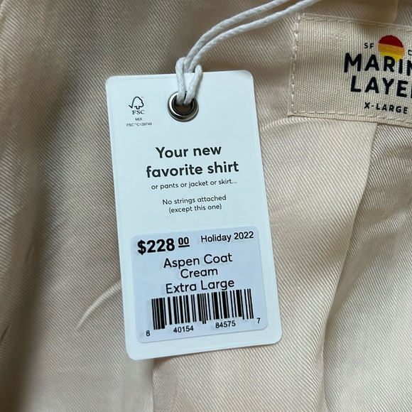 Marine Layer | Jackets & Coats | Nwt Marine Layer Aspen Coat In Cream ...